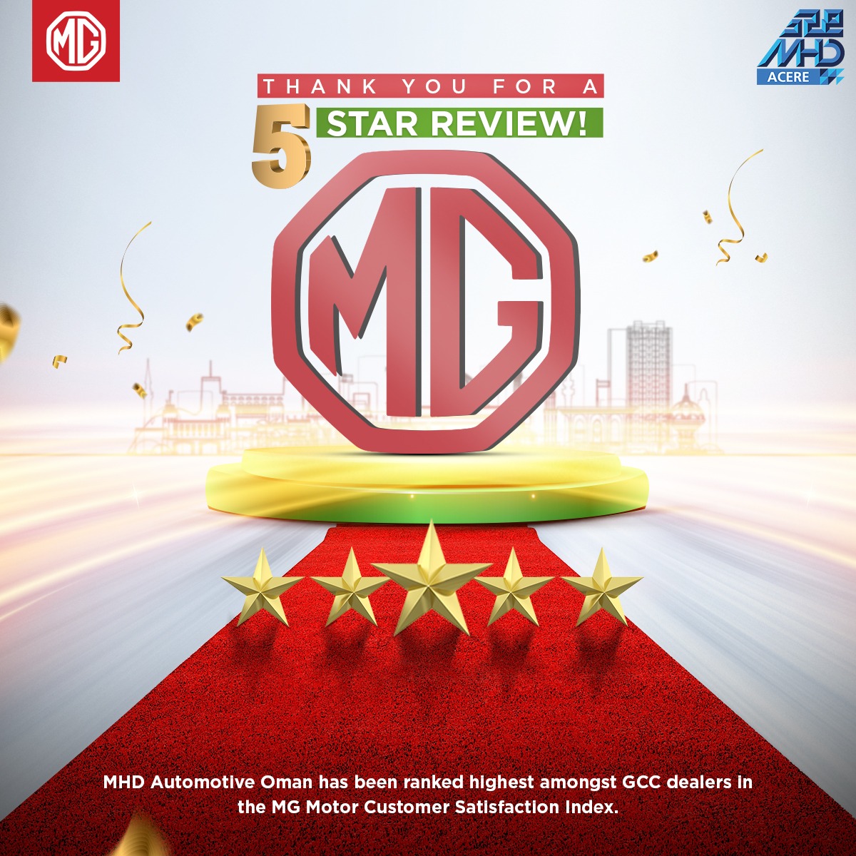 MG Oman wins top award for customer satisfaction - Black & White Oman