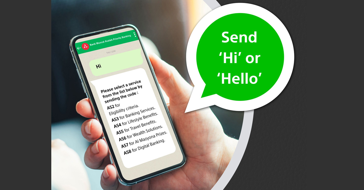 Bank Muscat launches automated Whatsapp service for Asalah Priority ...
