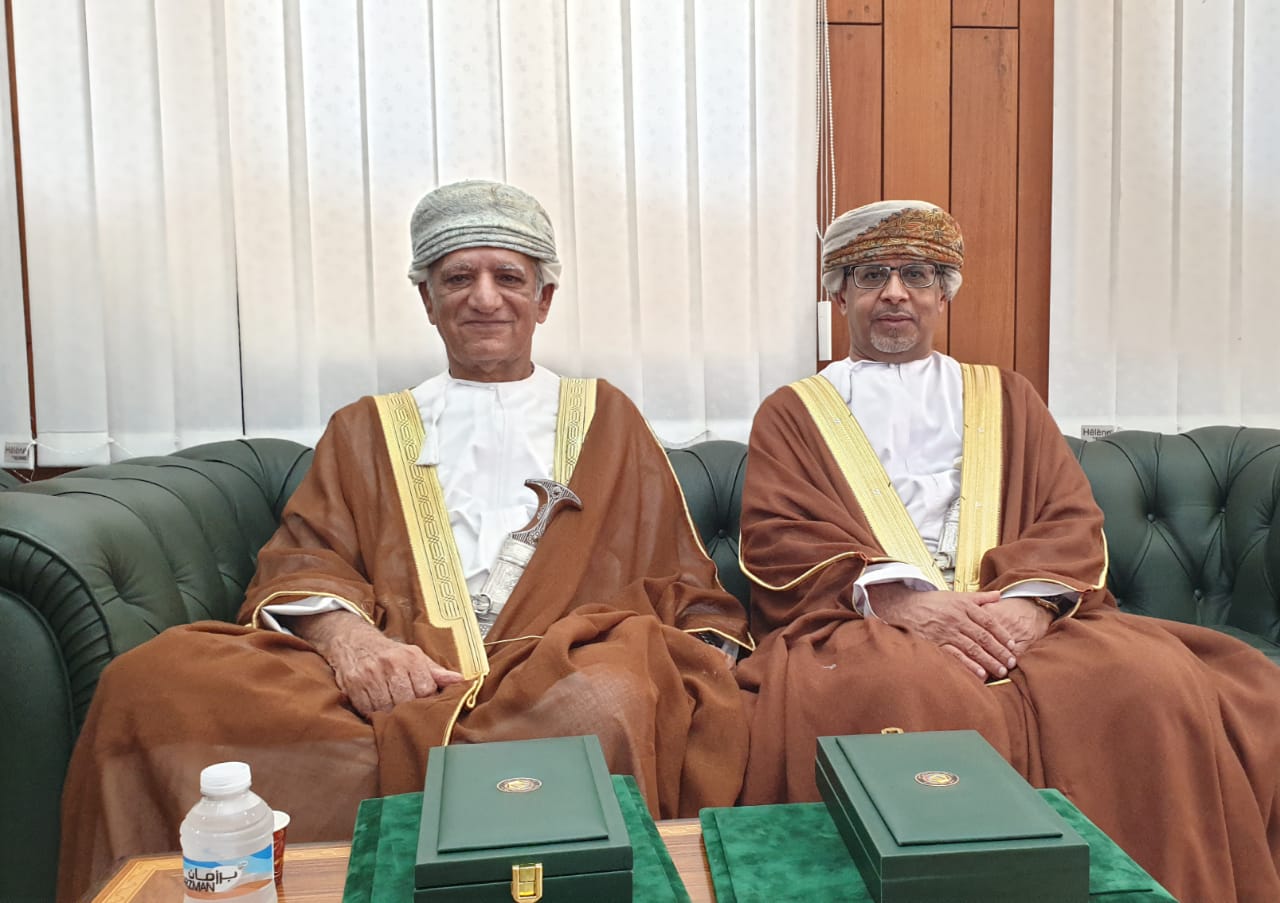 Anwar and Hassan awarded by MCSY - Black & White Oman