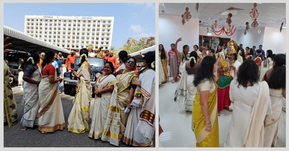 Hatat complex residents script Onam in traditional style and true to ...