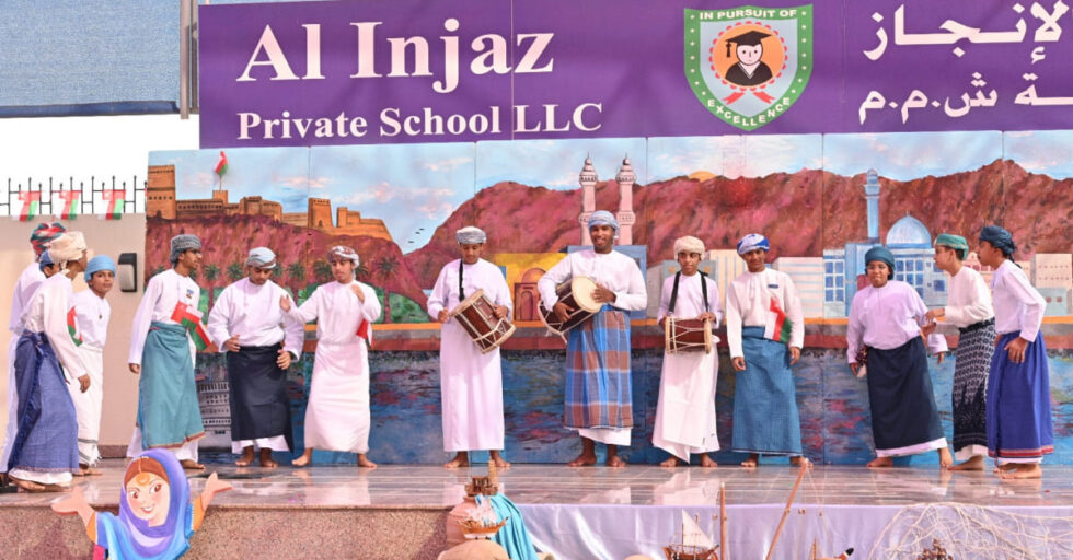 Al Injaz School celebrates 52nd National Day - Black & White Oman