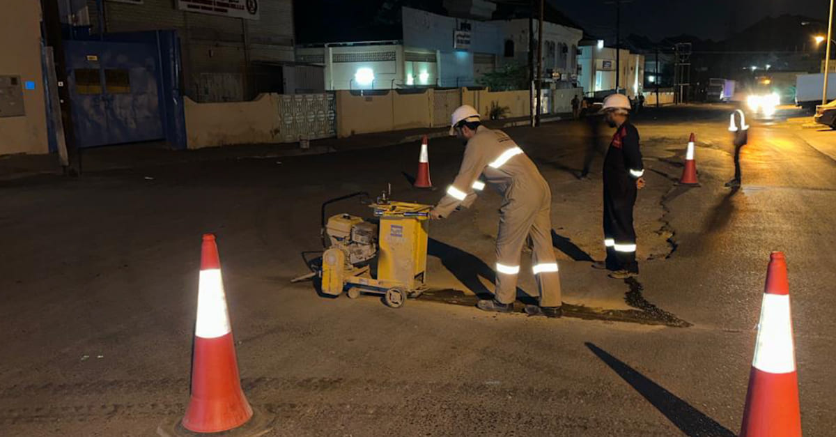 Madayn continues road repair efforts in Al Wadi Al Kabir Industrial ...