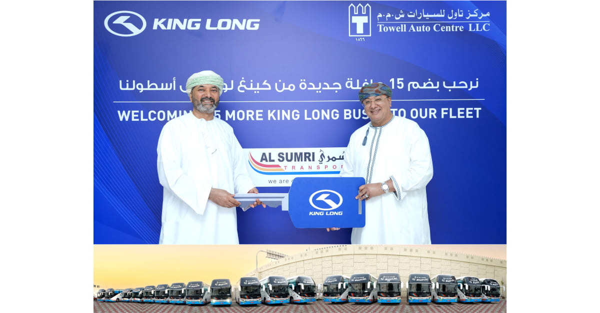 TAC delivers of 15 Kinglong buses to Al Sumri Transport - Black & White ...