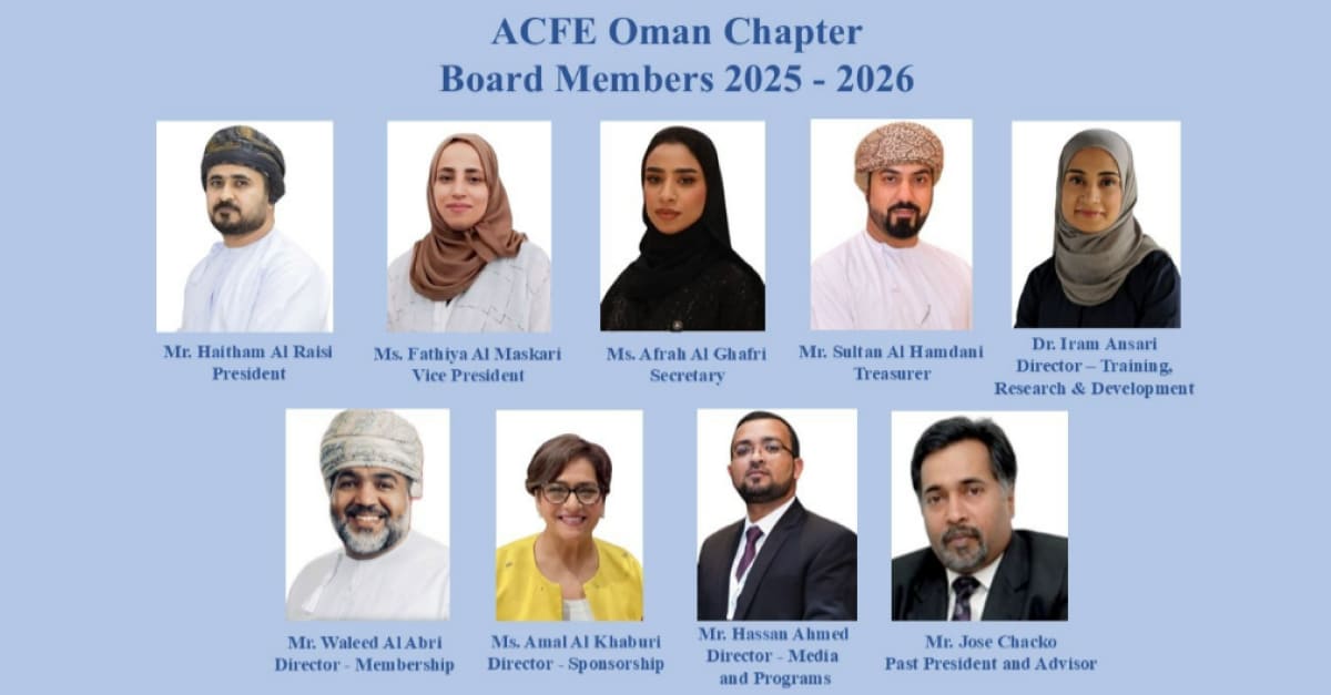 Haitham Al Raisi - new president of ACFE - Black & White Oman