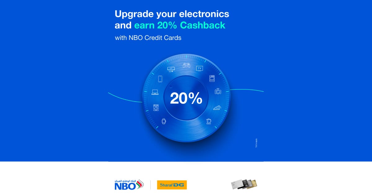NBO offers 20 percent cashback for credit card holders at Sharaf DG ...